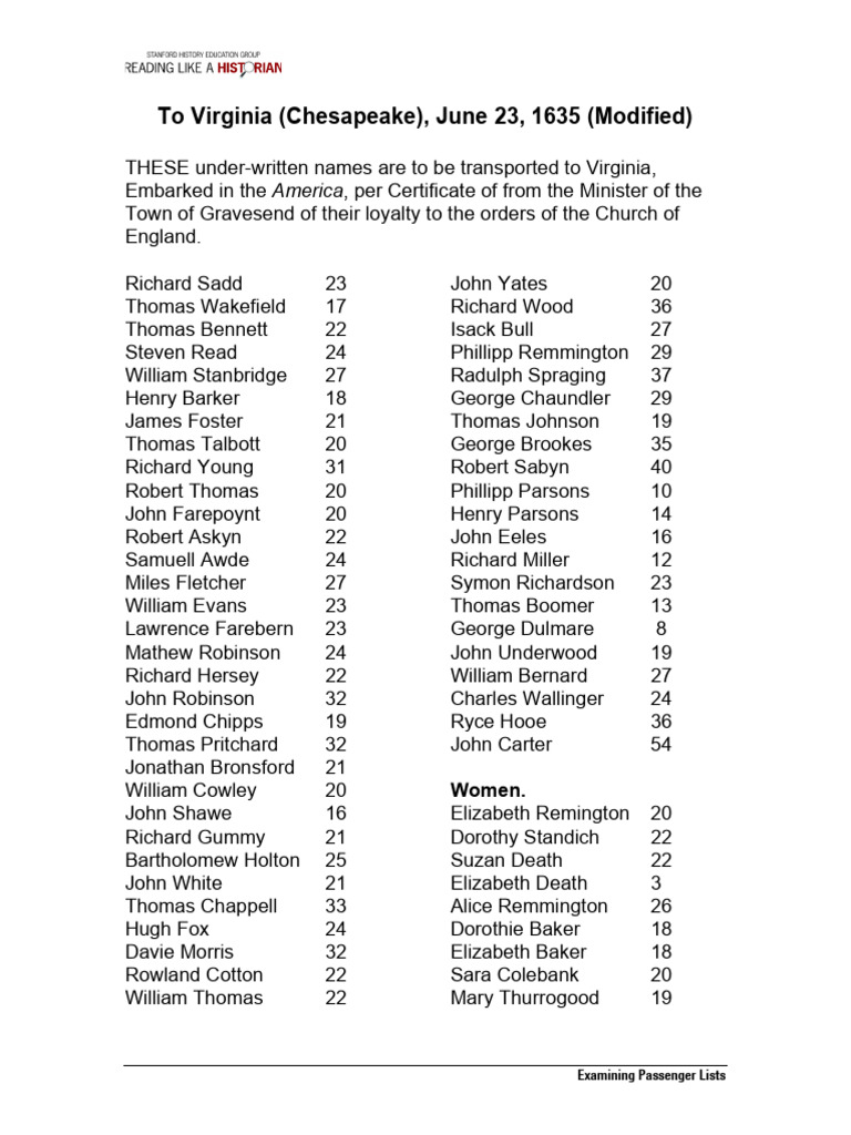 Examining Passenger Lists - Passenger Lists | PDF
