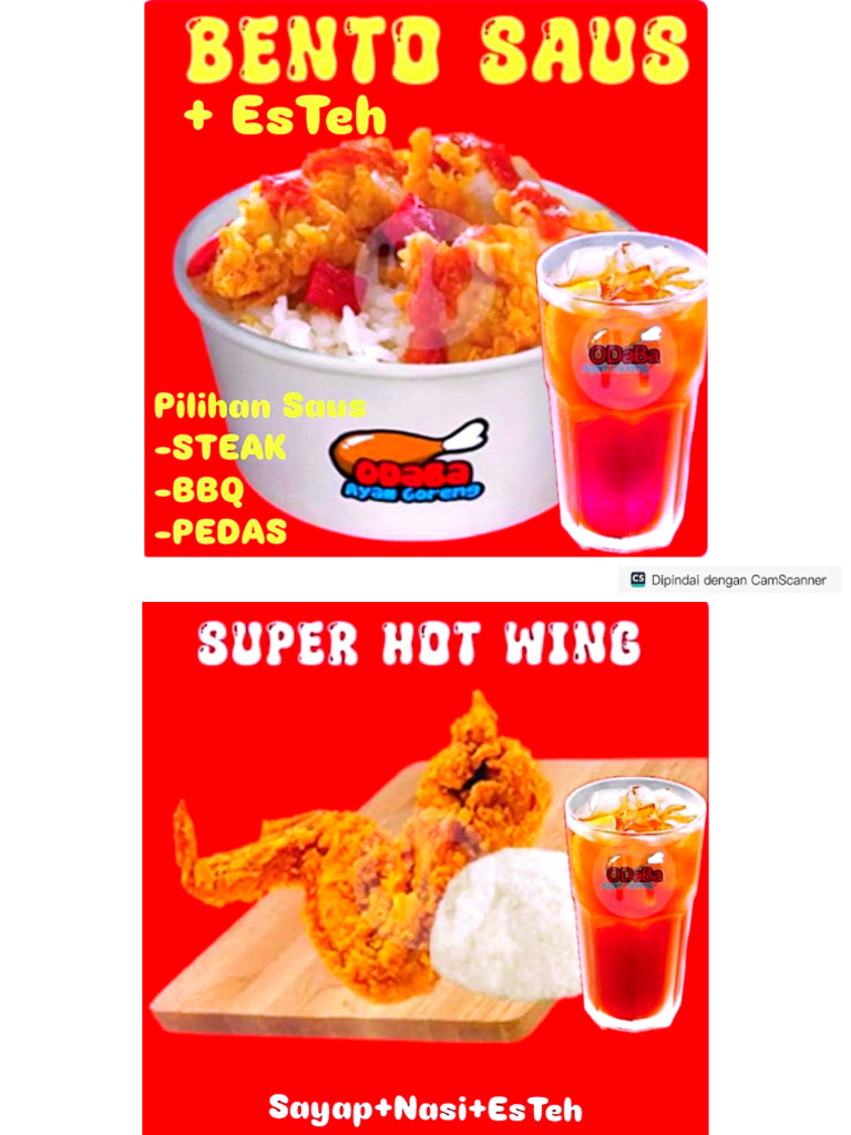 Menu Promo Odaba Serba 15k | PDF