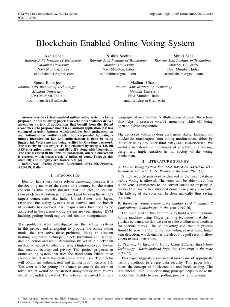 Blockchain_Enabled_Online-Voting_System | PDF | Electronic Voting | Voting
