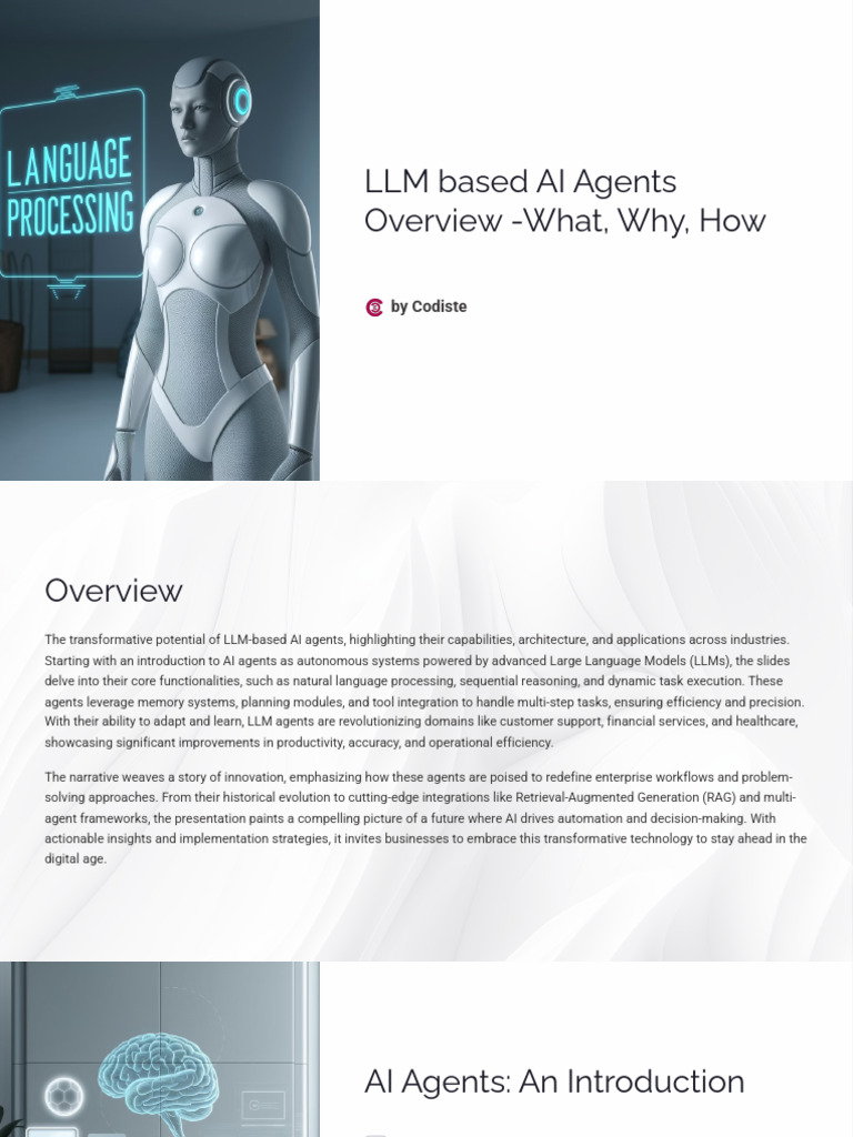 LLM Based AI Agents Overview - What, Why, How, PPT Presentation | PDF | Artificial Intelligence ...