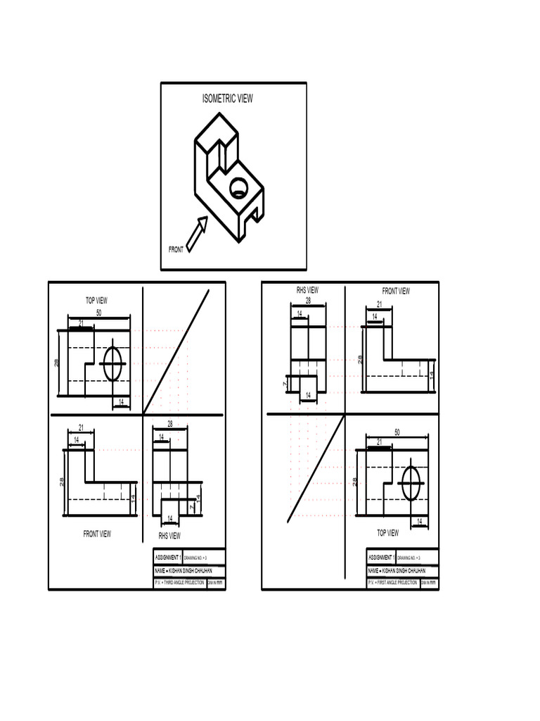 Technical Drawing Assignment 1 | PDF