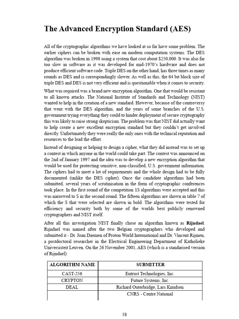 4 Advanced Encryption Standard(AES) | PDF | Secure Communication | Espionage Techniques