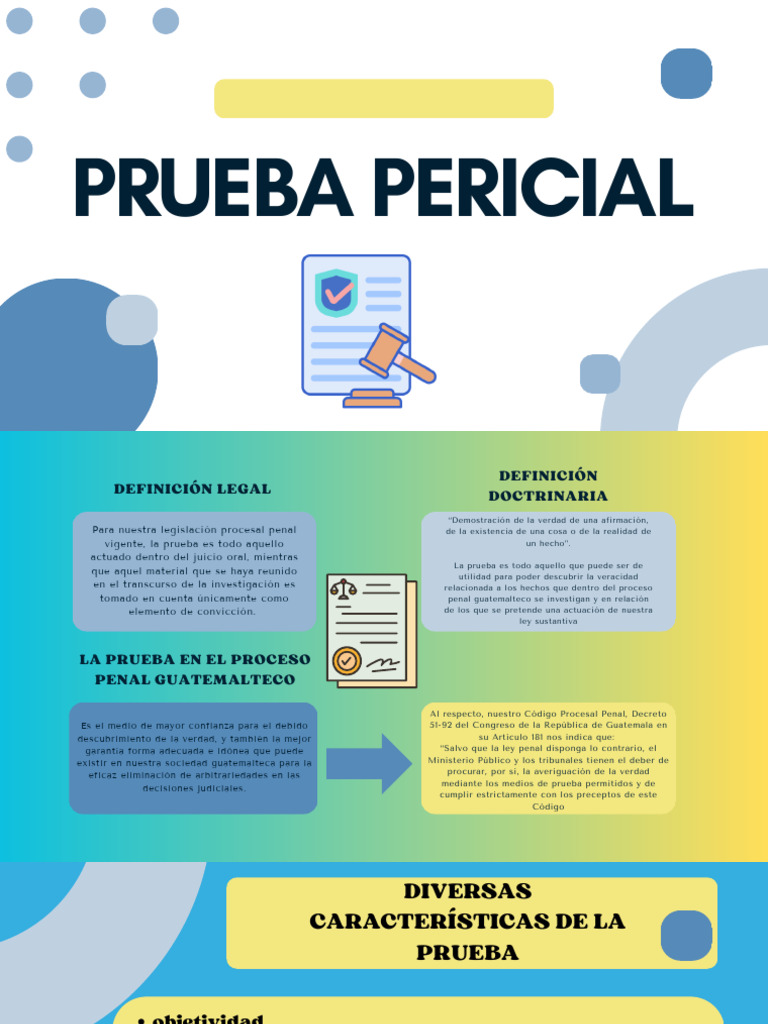 Prueba Pericial En El Proceso Penal Guatemalteco Pdf Evidencia Ley