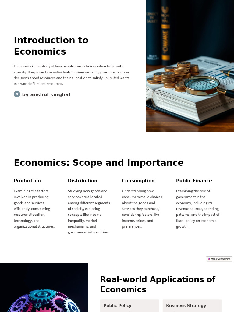Introduction To Economics | PDF