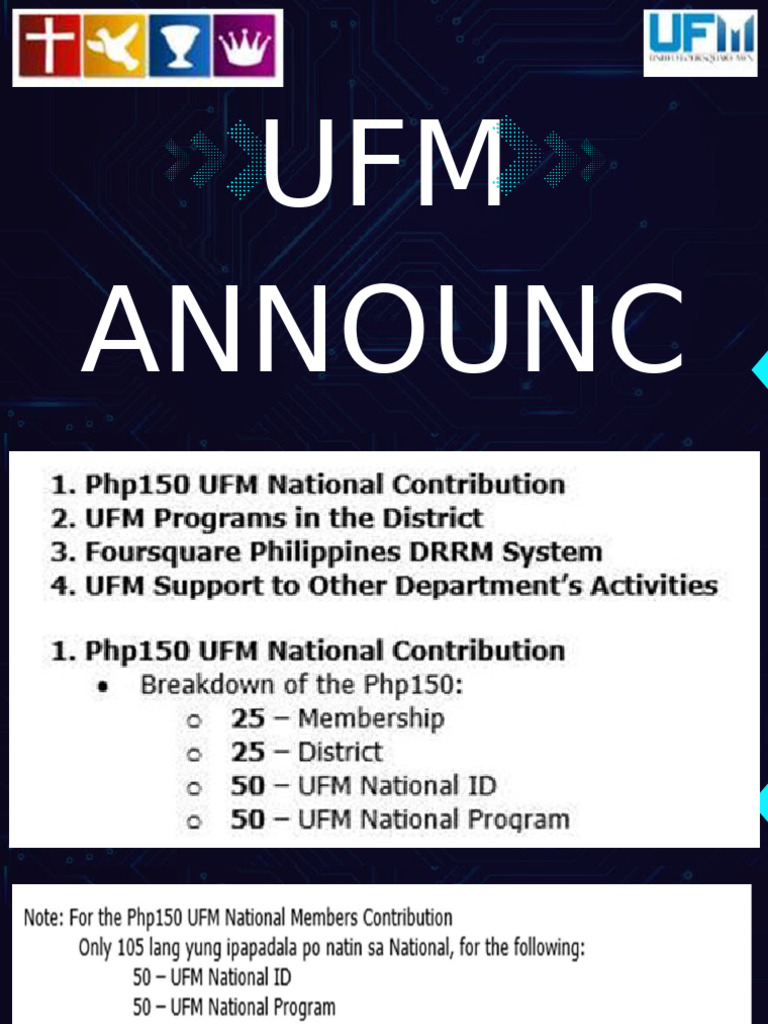 UFM Announcement 2025 | PDF