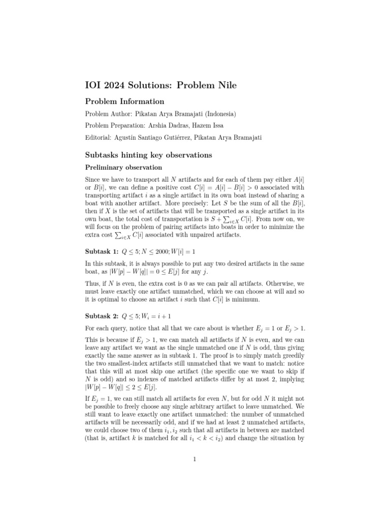 Nile Editorial | PDF | Applied Mathematics | Algorithms
