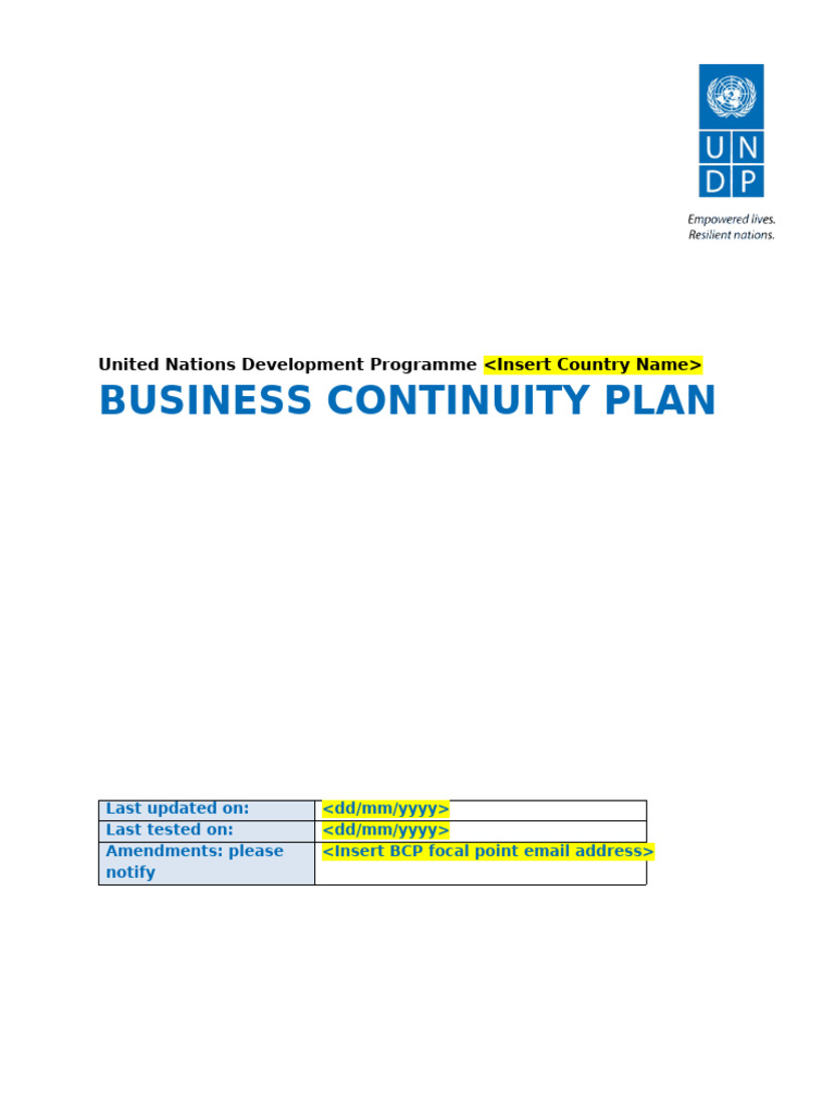 AC_Business Continuity Management_ BCP COs Business Continuity Plan ...