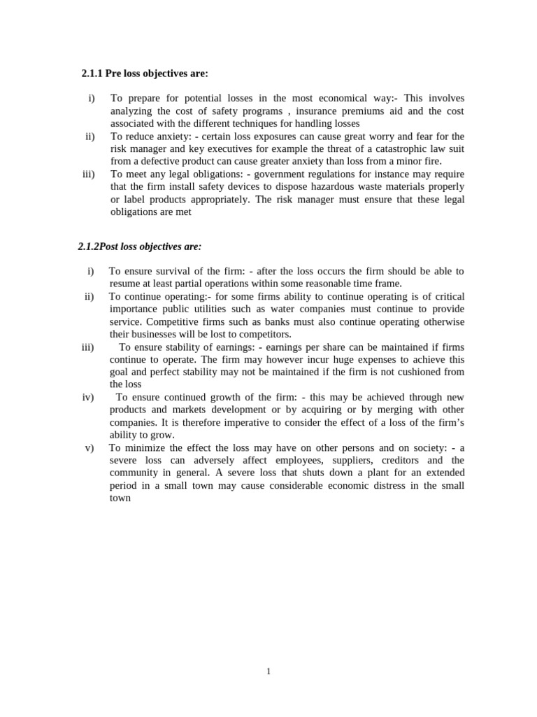 Lesson Five Notes Insurance and Risk Management October 2024 | PDF ...