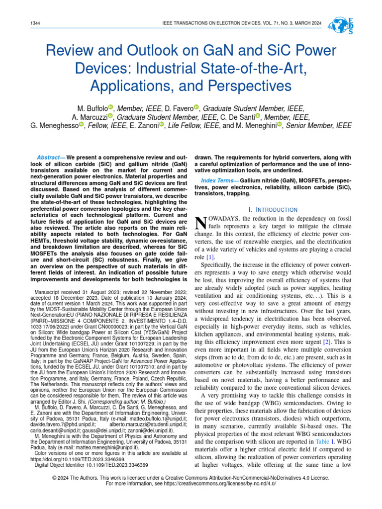 Review and Outlook On GaN and SiC Power Devices Industrial State-of-the ...