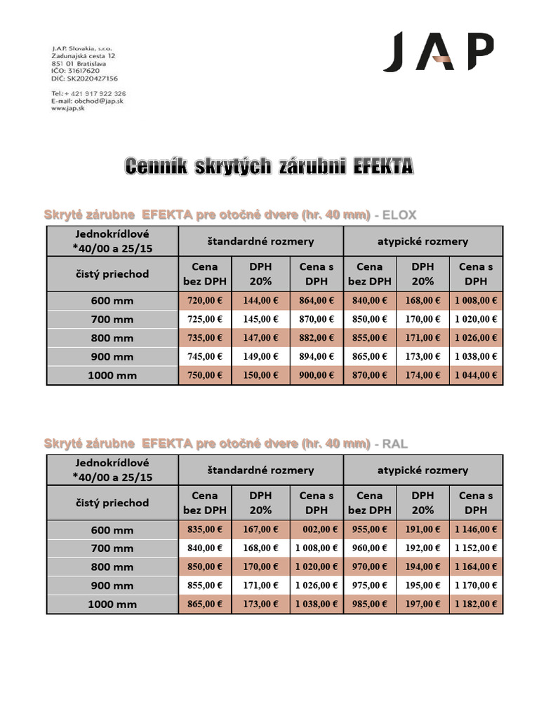 Cennik SZ Efekta | PDF