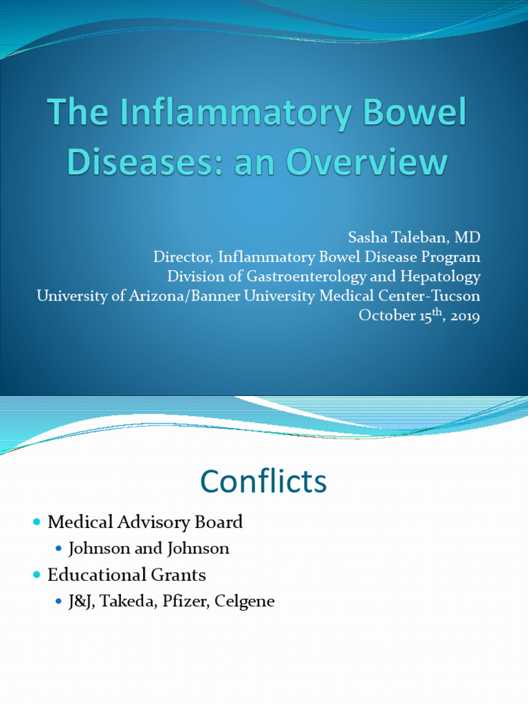 IBD Overview by Dr. Sasha Taleban | PDF | Inflammatory Bowel Disease ...