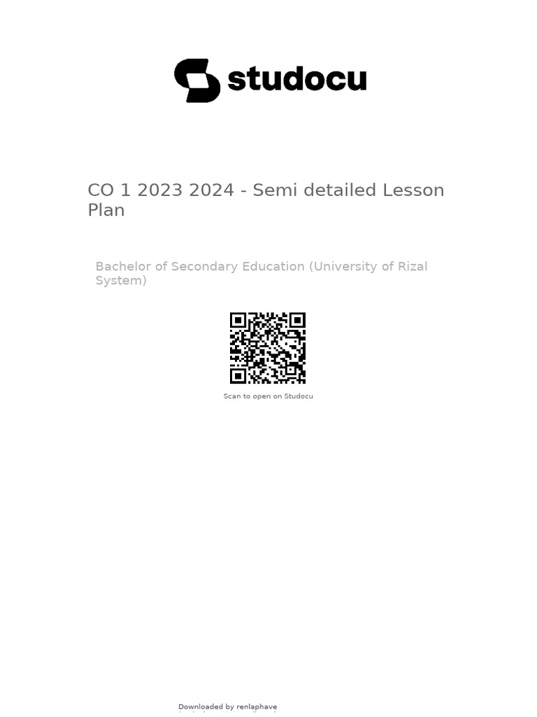 Co 1 2023 2024 Semi Detailed Lesson Plan | PDF | Mixture | Teachers