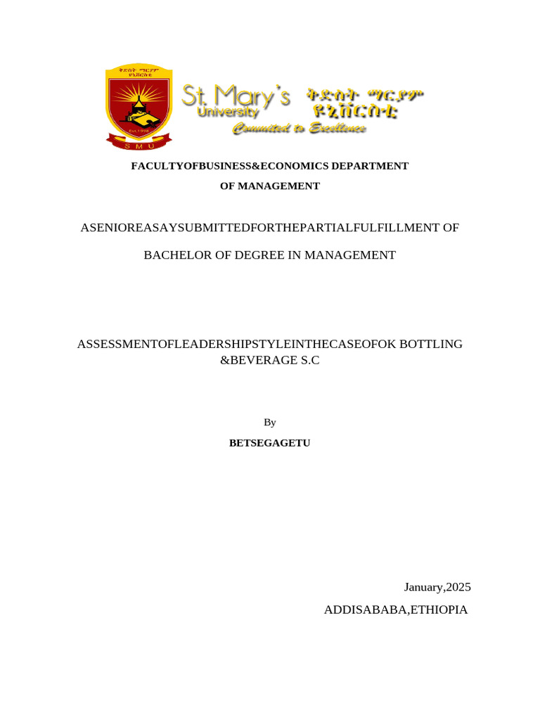 Betsega's Research Paper Final Draft Seen | PDF | Transformational ...
