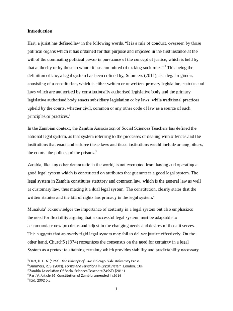 Attributes of Zambia's Legal System | PDF | Rule Of Law | Morality
