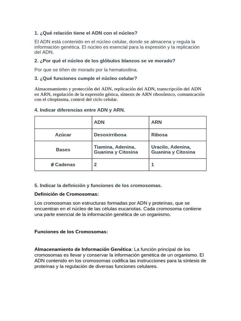 BIOQUIMCA Tarea Semana 04 | PDF | Adn | La expresion genica