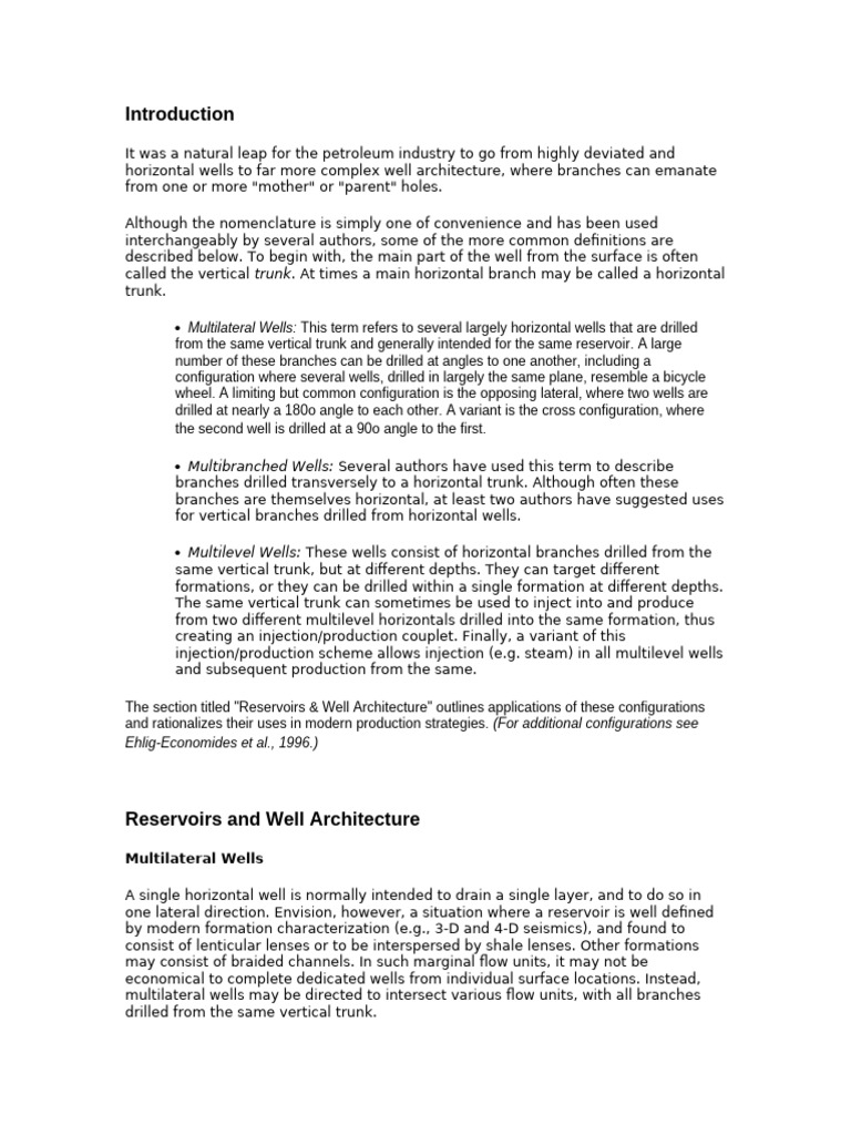 Multilateral Well Architecture Explained | PDF | Petroleum Reservoir