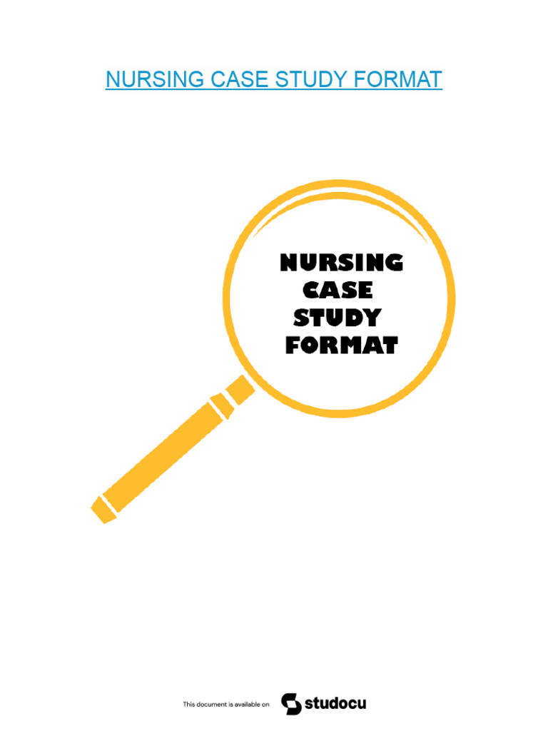 Case Study Format Pdf Nursing Surgery