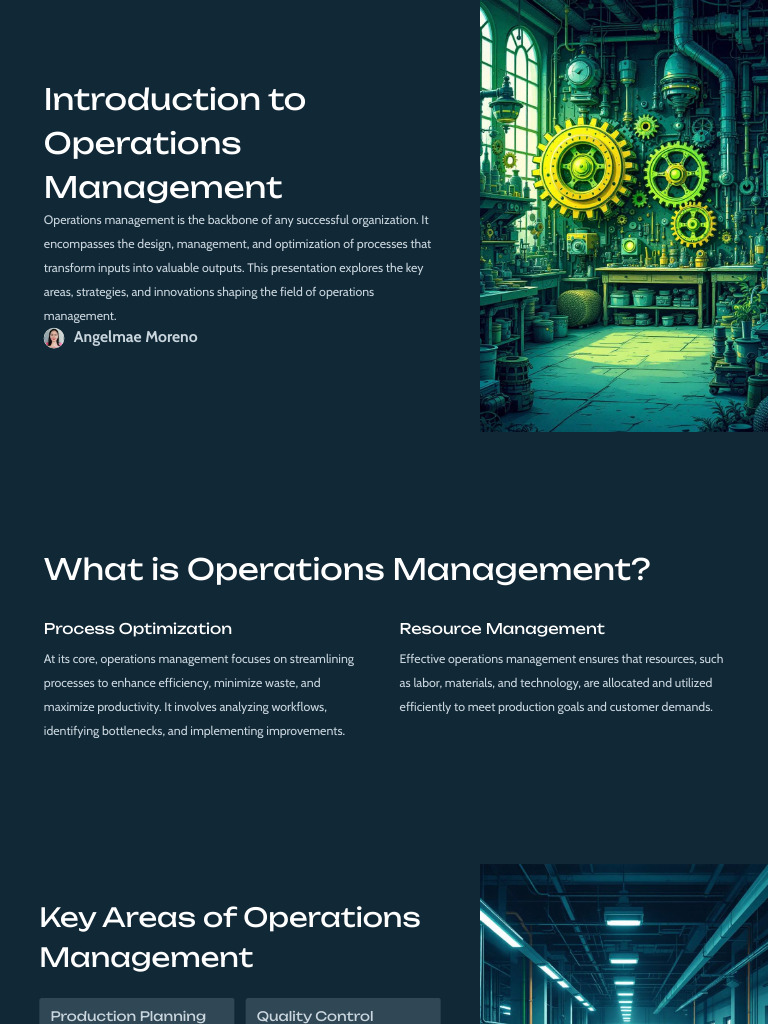 Operations Management Essentials Guide | PDF | Supply Chain ...