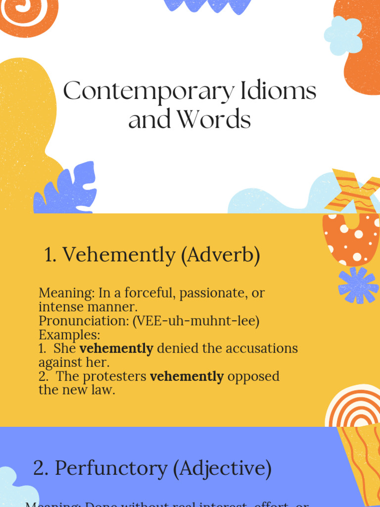 Modern Idioms and Their Meanings | PDF | Adjective | Morphology