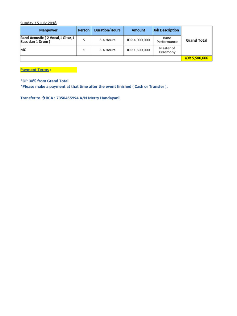Band Quotation - Swiss-Belresidences | PDF