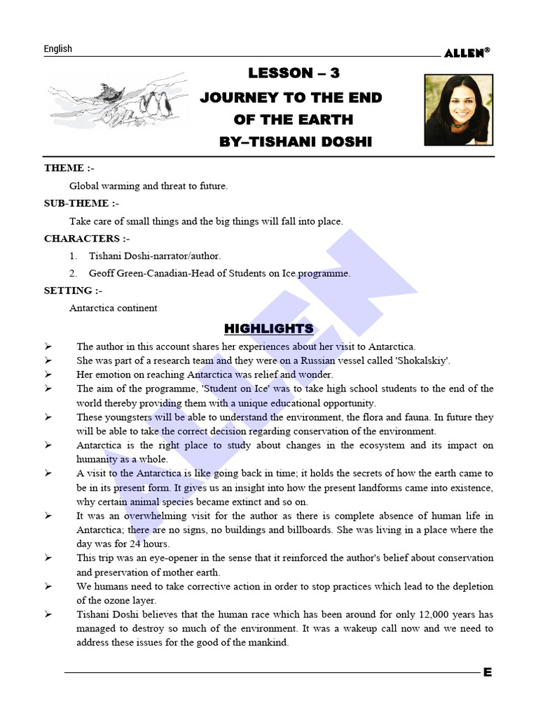 Journey To The End of The Earth - Theory | PDF | Antarctica ...
