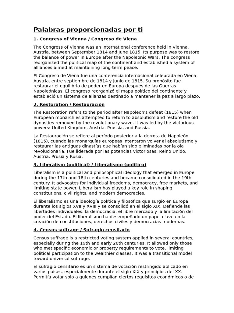 Palabras Glosario Geo | PDF | Sufragio | Ciencias Políticas