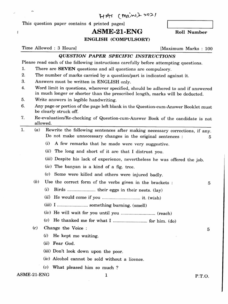 Compulsory English 1 | PDF | Language Mechanics | Syntax