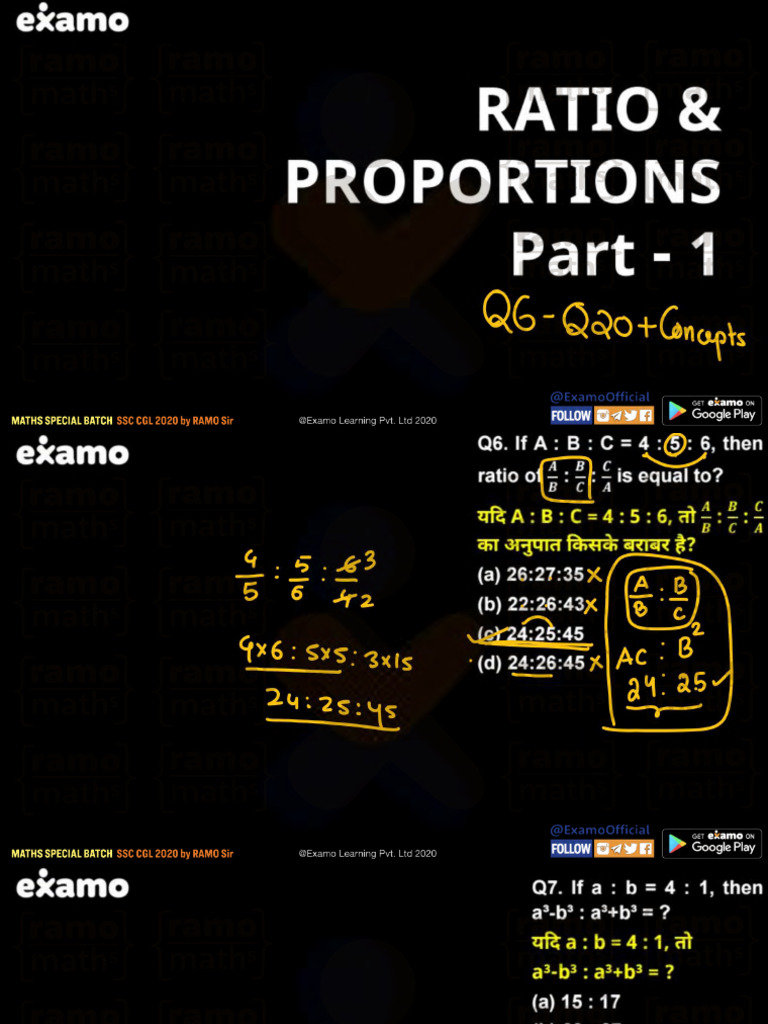 ? PDF Class Notes Ratio and Proportion - 2 PDF | PDF
