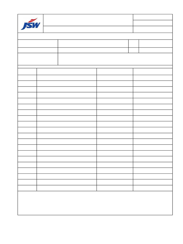JSW Renew Energy Toolbox Talk Form | PDF