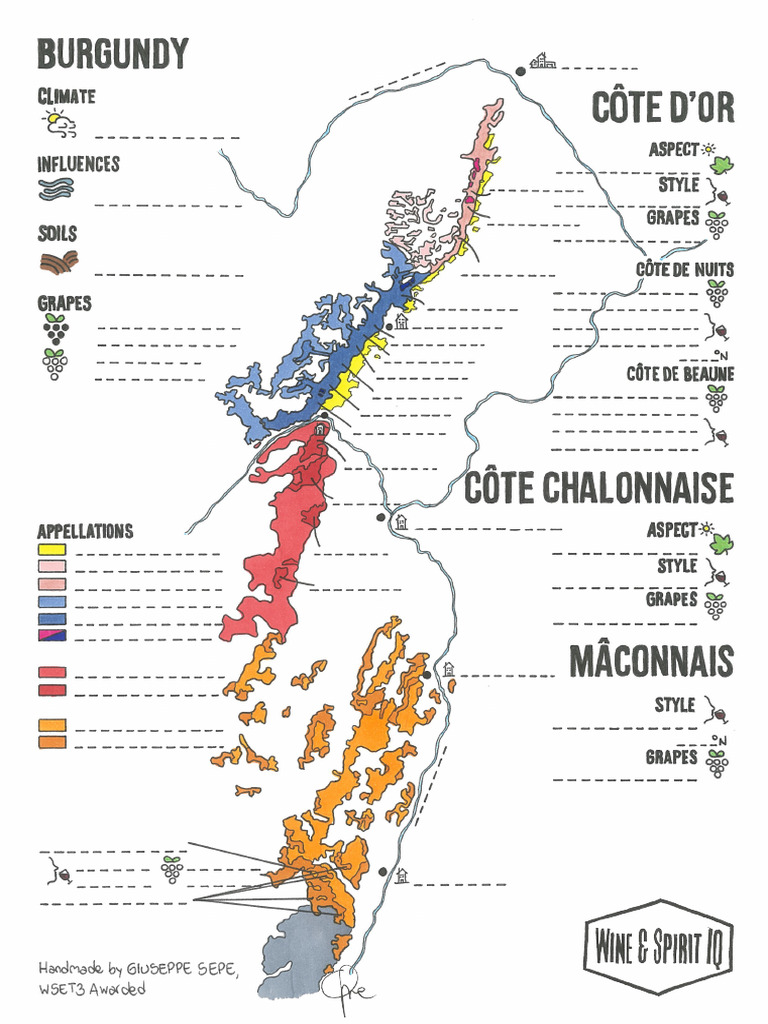 Wset3 - Map of Burgundy | PDF