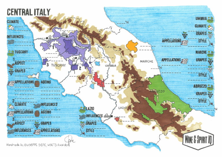 Wset3 - Map of Central Italy | PDF