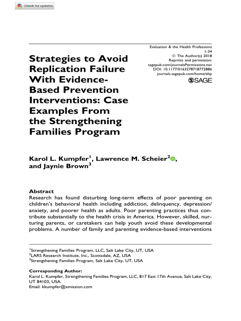 Strategies To Avoid Replication Failure | PDF | Randomized Controlled ...