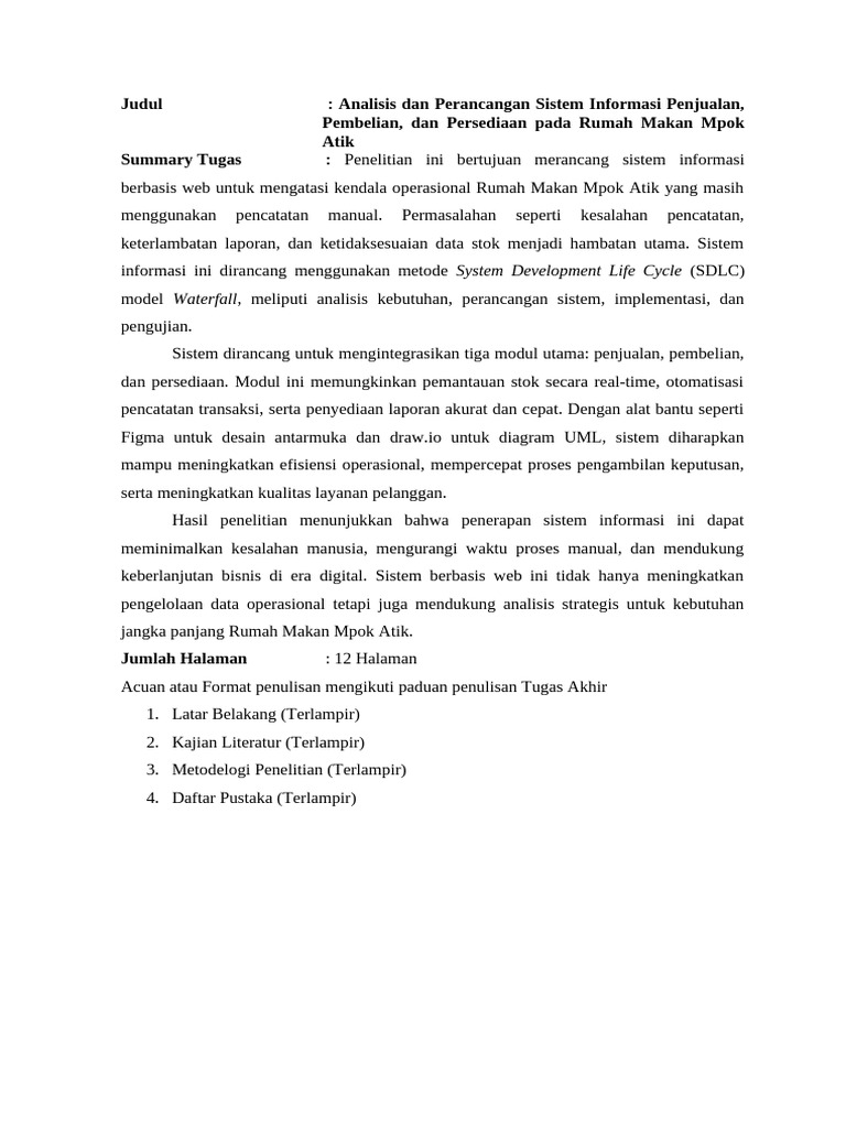 Rahmad Ade Fitria - SI A Pagi | PDF