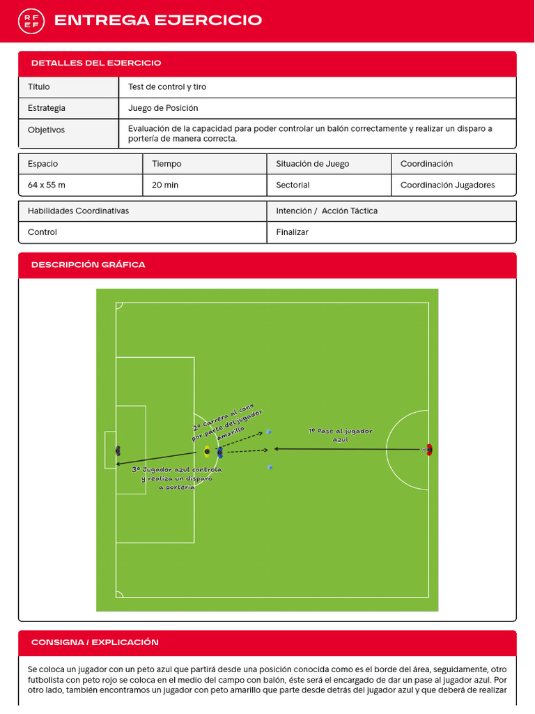 Ejercicio de Control y Tiro en Fútbol | PDF