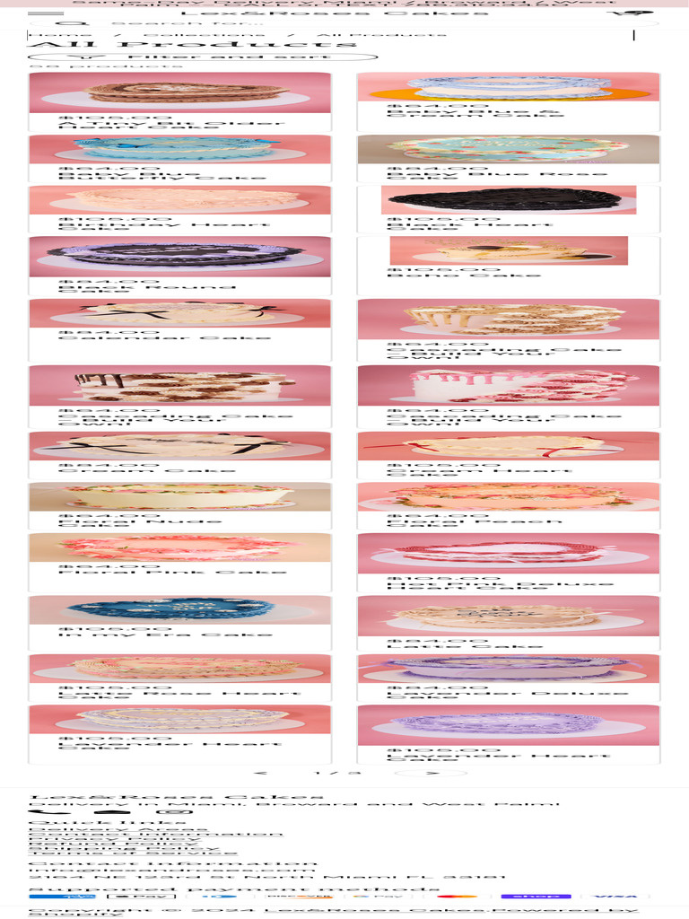 All Products - Lex&Roses Cakes | PDF