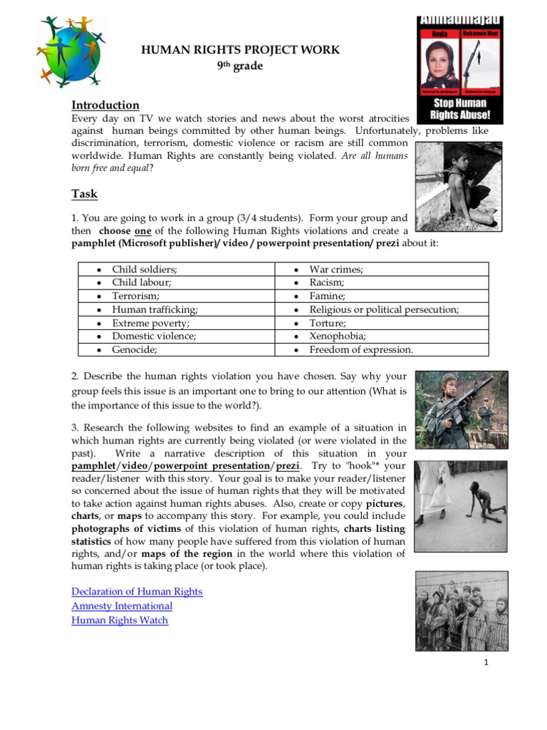Human Rights Project Work | PDF