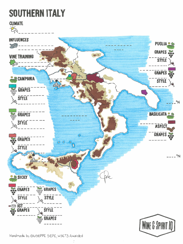 Wset3_Map of Southern Italy | PDF