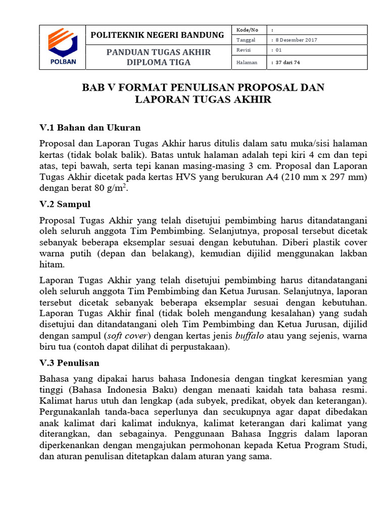 Format Penulisan Proposal | PDF