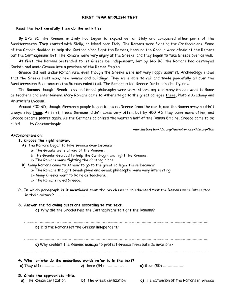 Third Year Ancient Civilization Tests Exams | PDF | Phoenicia | Ancient ...