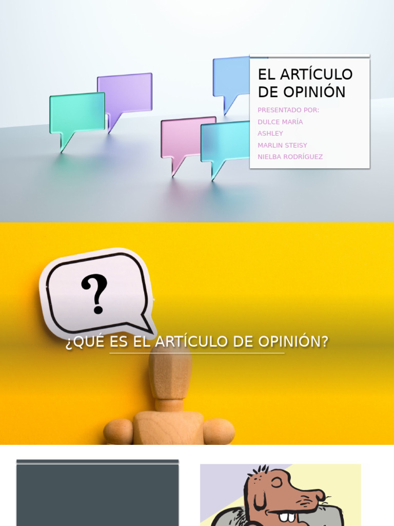 El Artículo de Opinión | PDF
