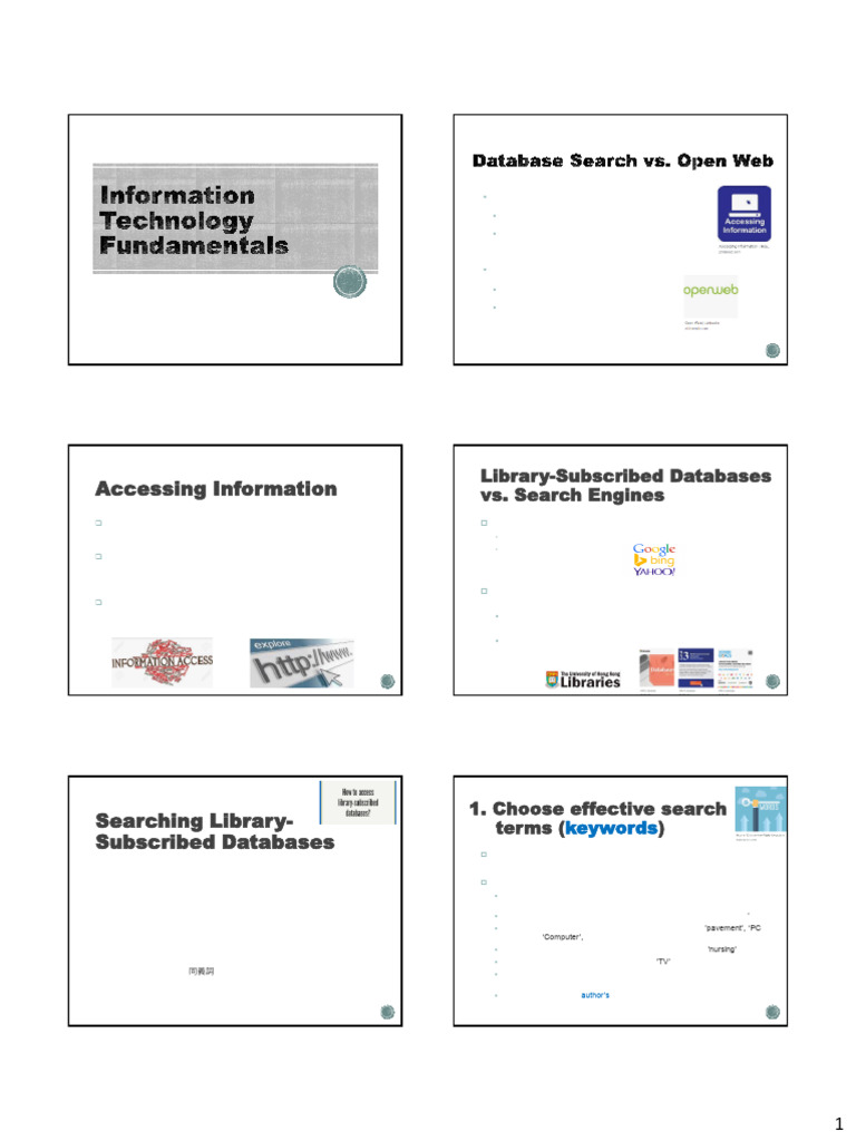 02 Topic 4 Database Search Vs Open Web (Kathy) With Lab 5 | PDF ...