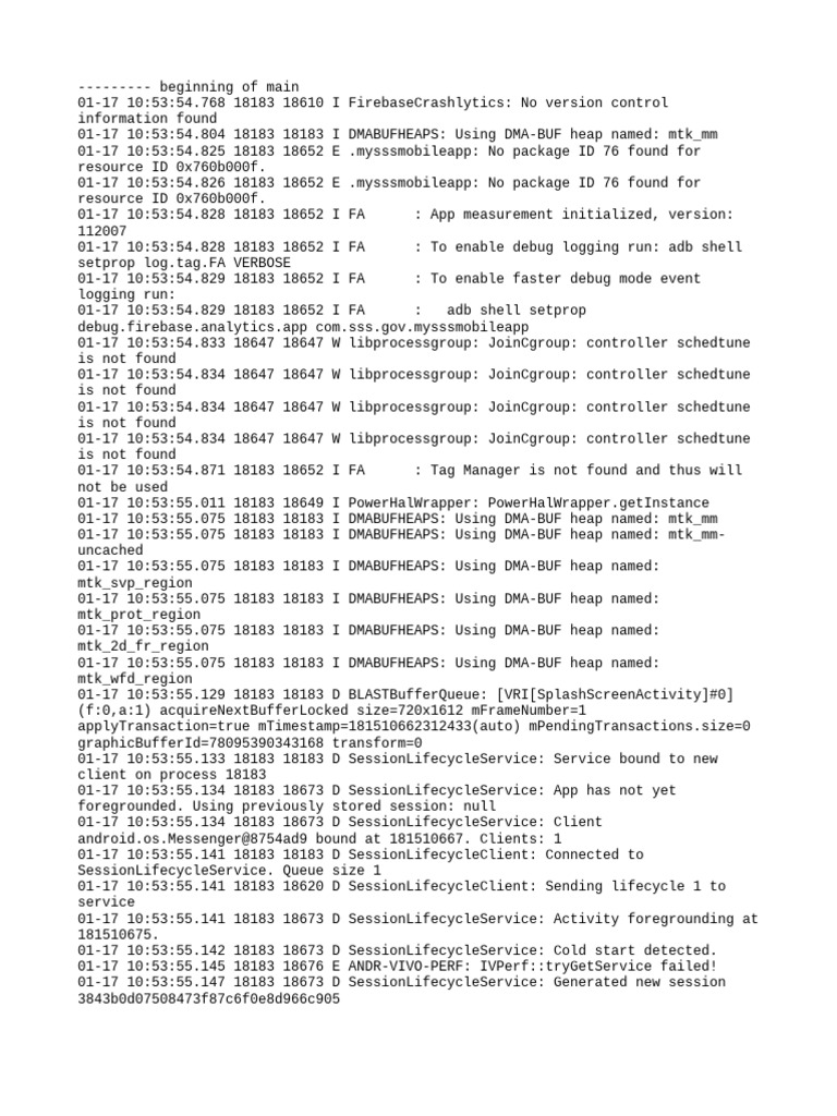 Firebase Analytics & Session Logs | PDF | Software | Computing