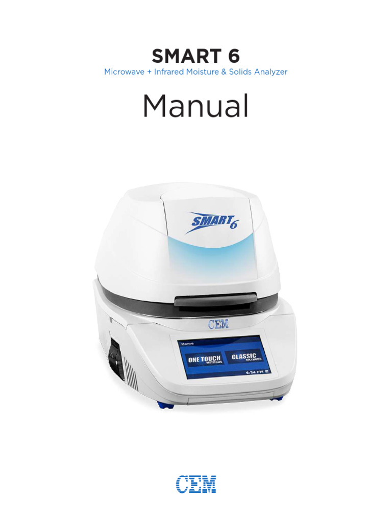 SMART 6 Moisture & Solids Analyzer Manual | PDF | Sampling (Statistics ...