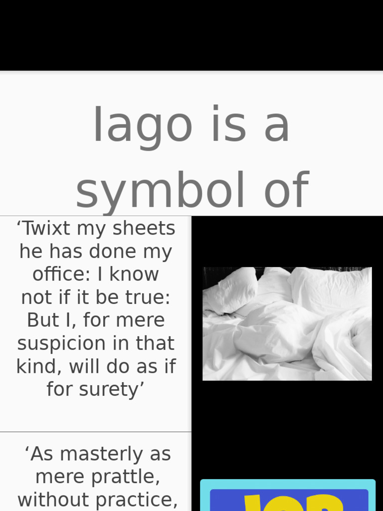 Iago's Symbolism and Jealousy in Othello | PDF