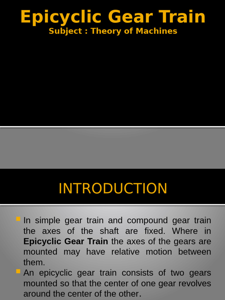 Epicyclic Gear Train | PDF
