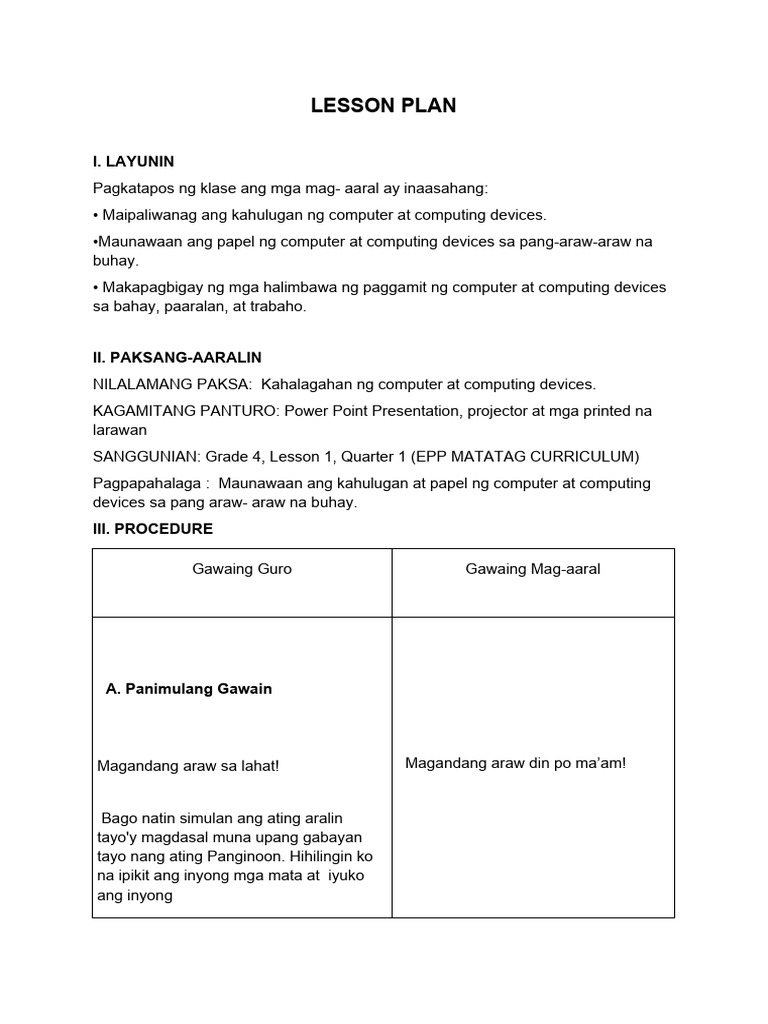 LESSON-PLAN-iCT | PDF
