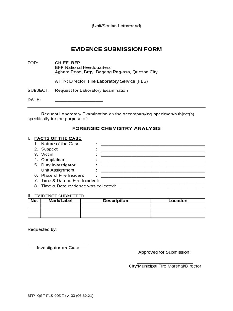 3.-FLS-5F-Submission-Form-Forensic-Chemistry | PDF