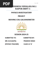 Moving Coil Galvanometer With Diagram | PDF