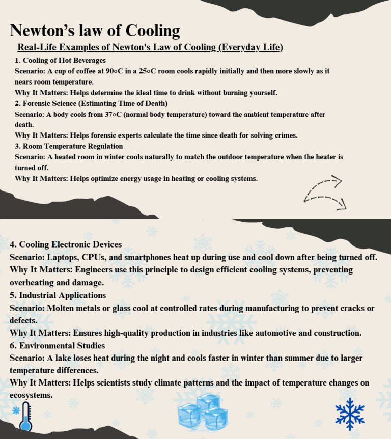 Real-Life Examples of Newton's Law of Cooling (Everyday Life) | PDF