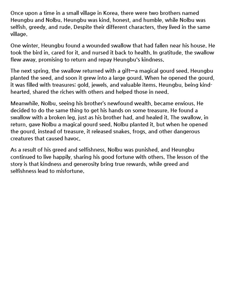 Heungbu and Nolbu | PDF